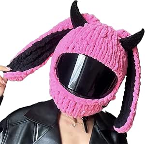 Amazon.com: Motorcycle Riding Helmet Cover, Cool Girl Full Face Cute ...
