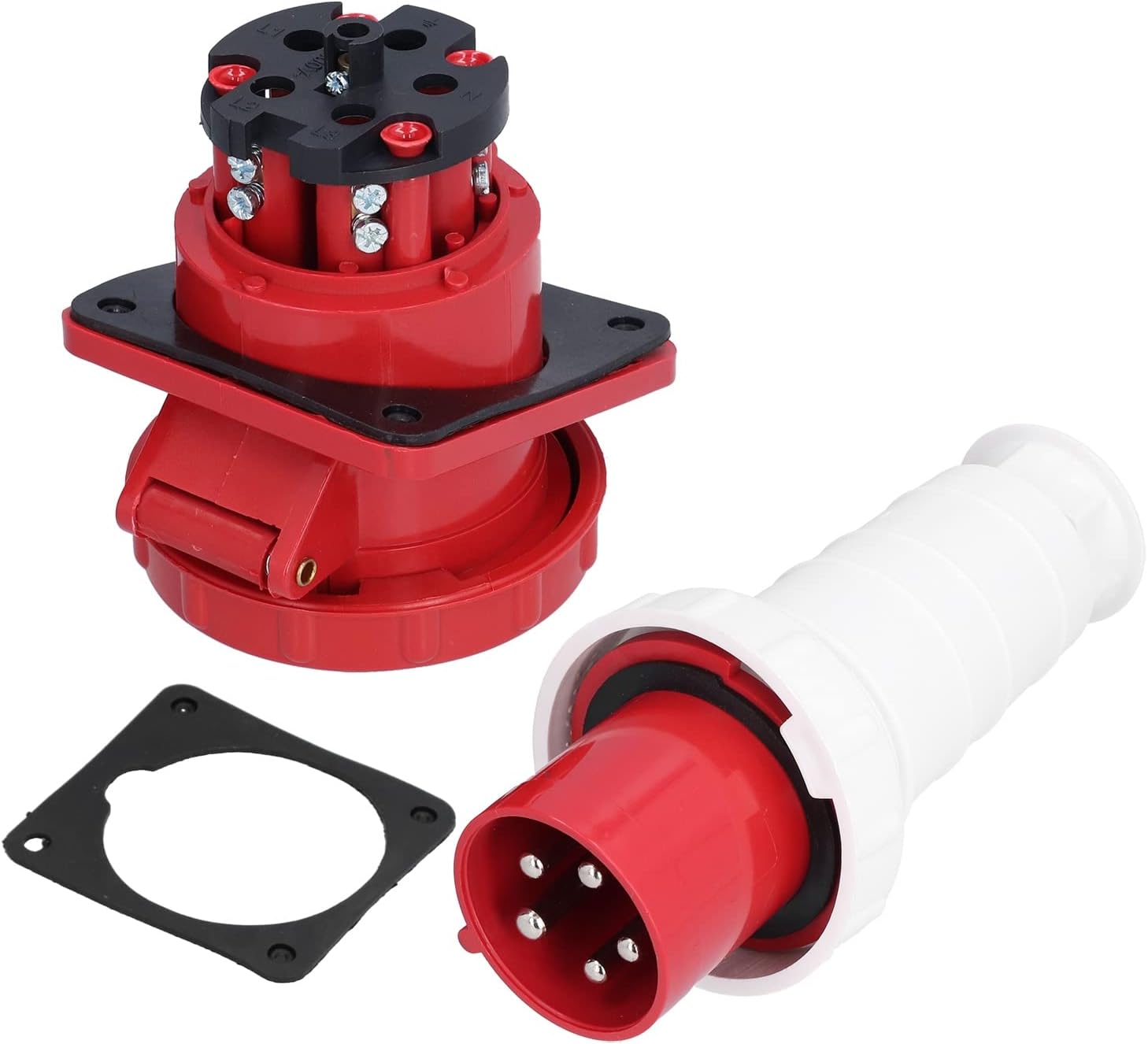 YWBL-WH 63A 5 Pin 3 Phase Industrial Plug Socket 380V‑415V 3P+N+E ...