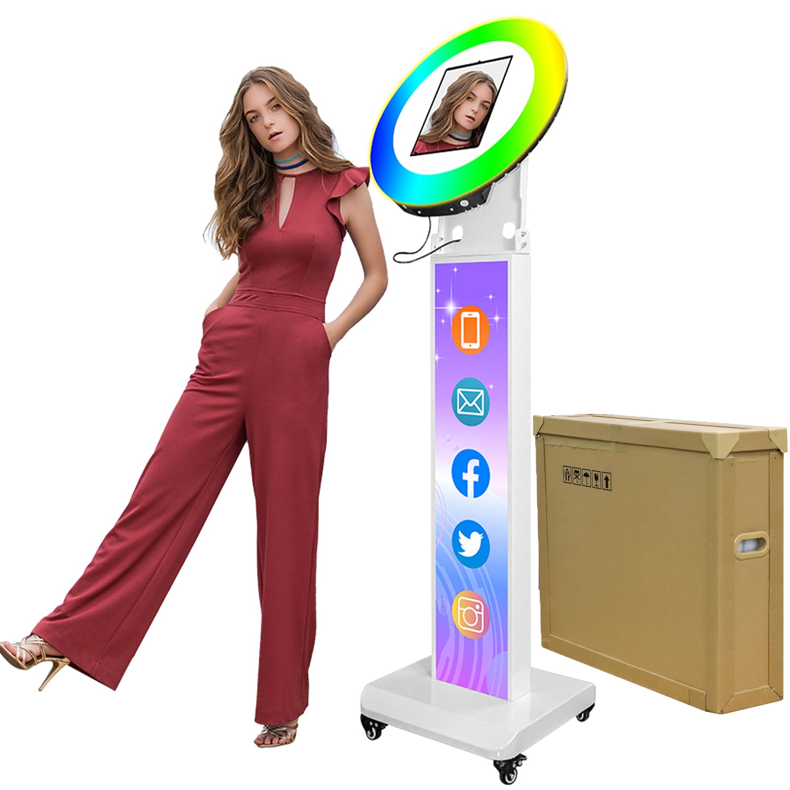 Amazon.com: HITUGU Portable Photo Booth for iPad 10.2in 10.9in 11in 12 ...