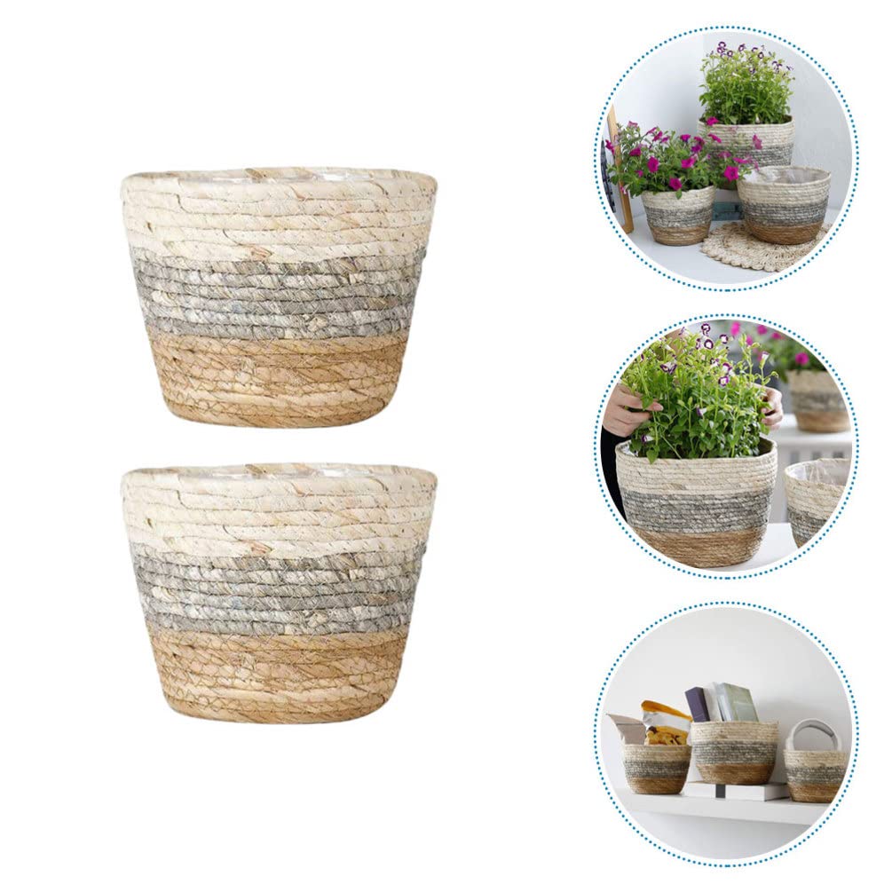 Straw Containers For Plants Osaka Straw Basket Pot | Thompson & Morgan