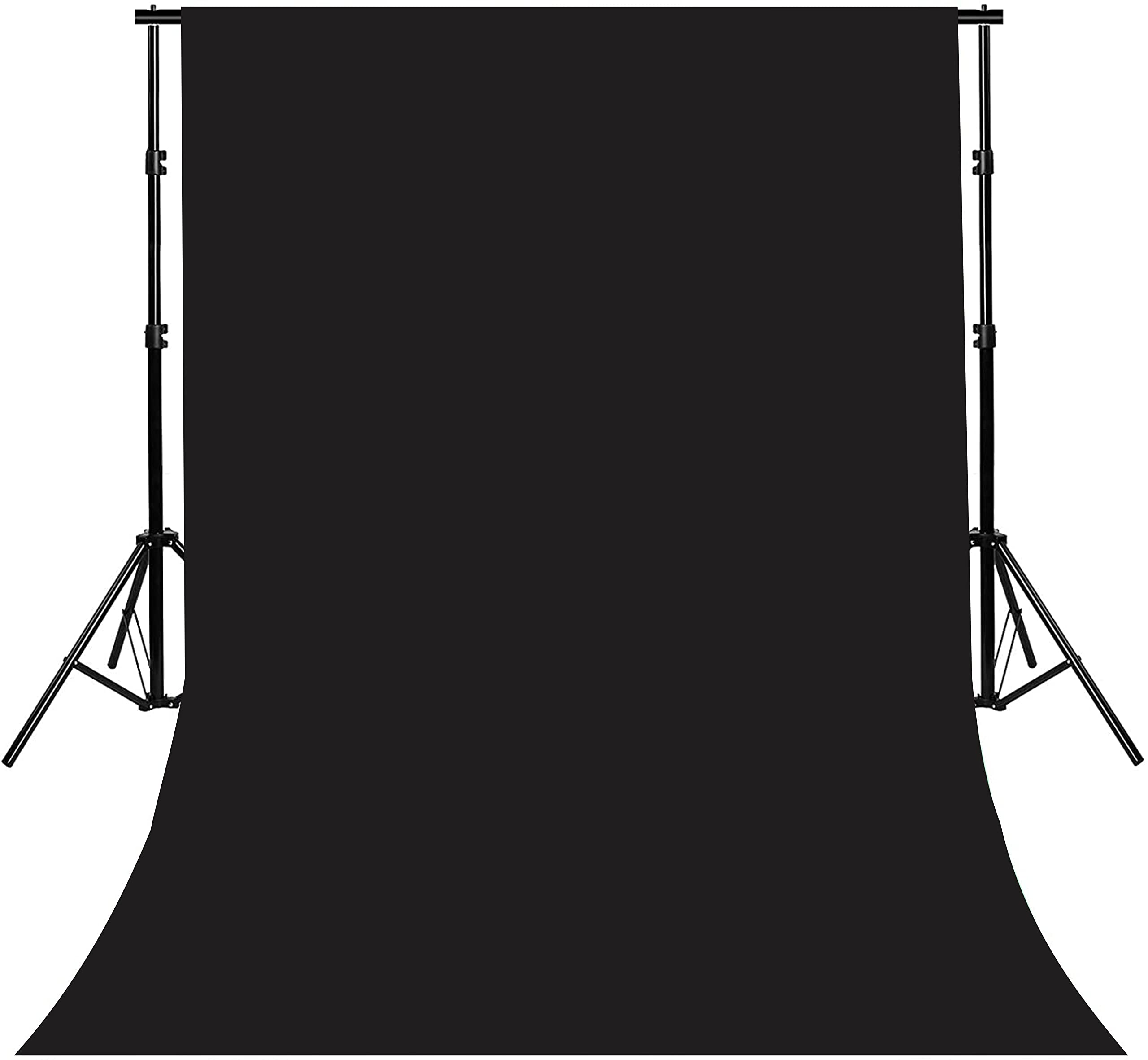 Priyam 8ftx10ft Black Backdrop Background Rod Pocket For Photography ...