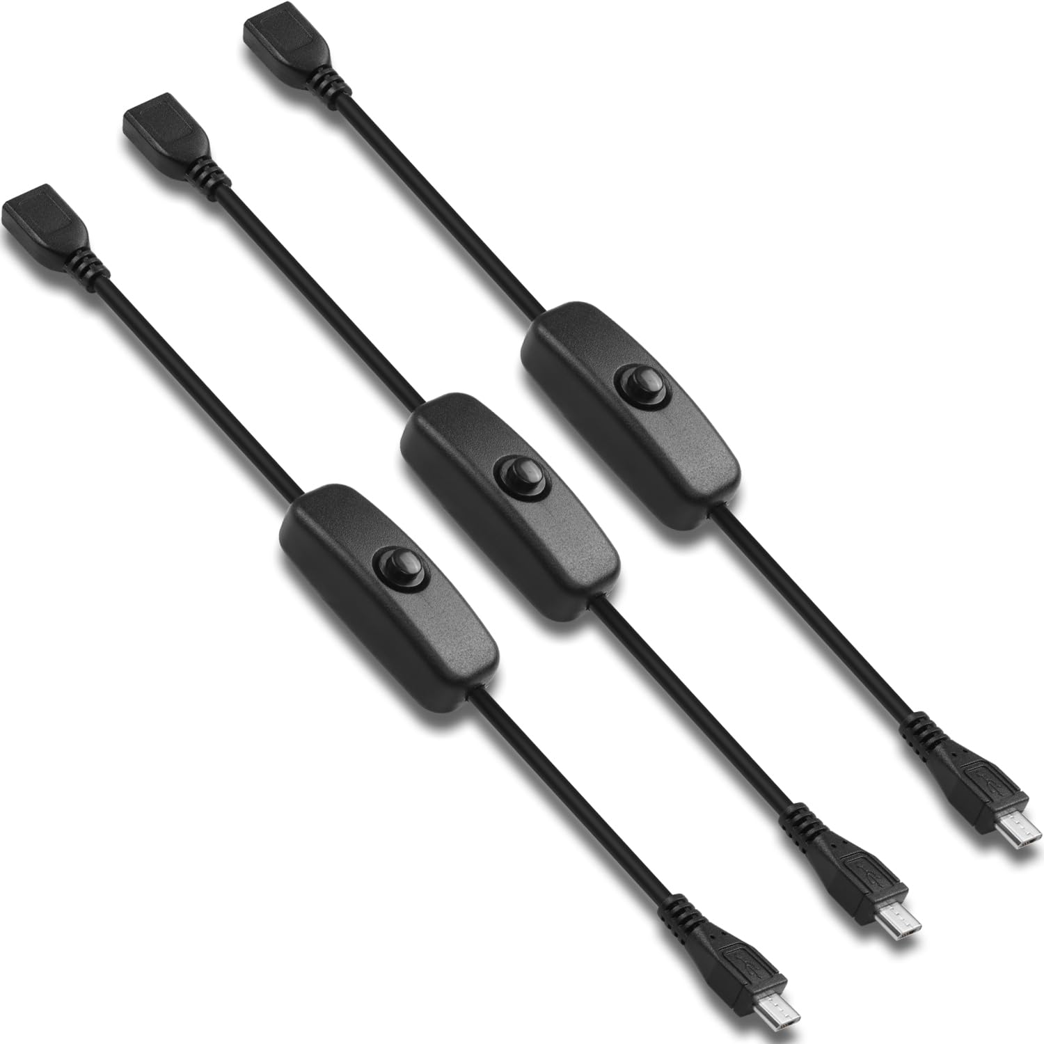 Amazon.com: HATMINI Micro USB Male to Female with Switch Charging Cable ...