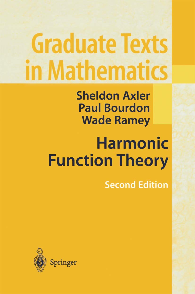 Amazon | Harmonic Function Theory (Graduate Texts in Mathematics, 137 ...