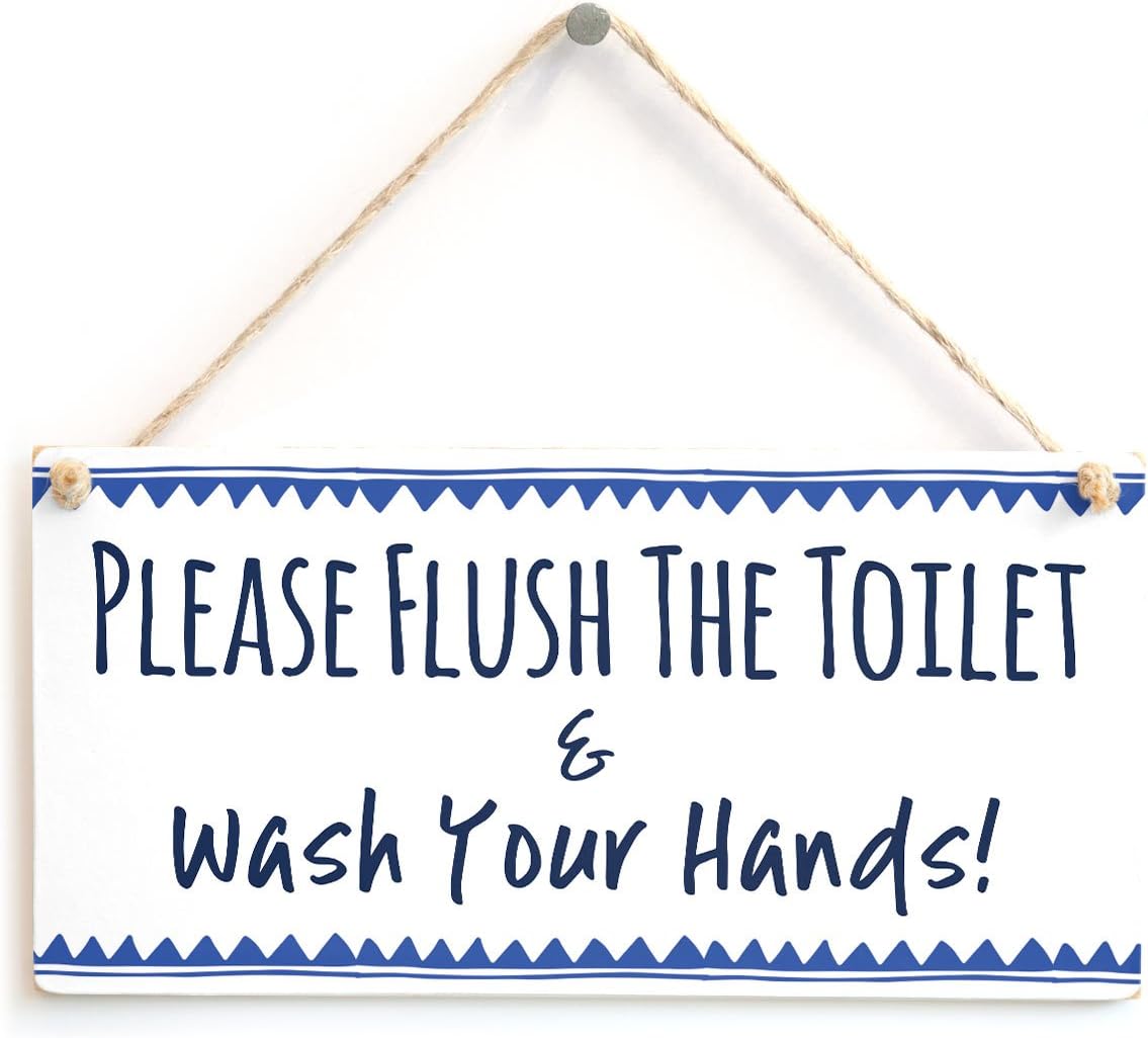 Please Flush The Toilet & Wash Your Hands! - Stylish Bathroom Rules ...