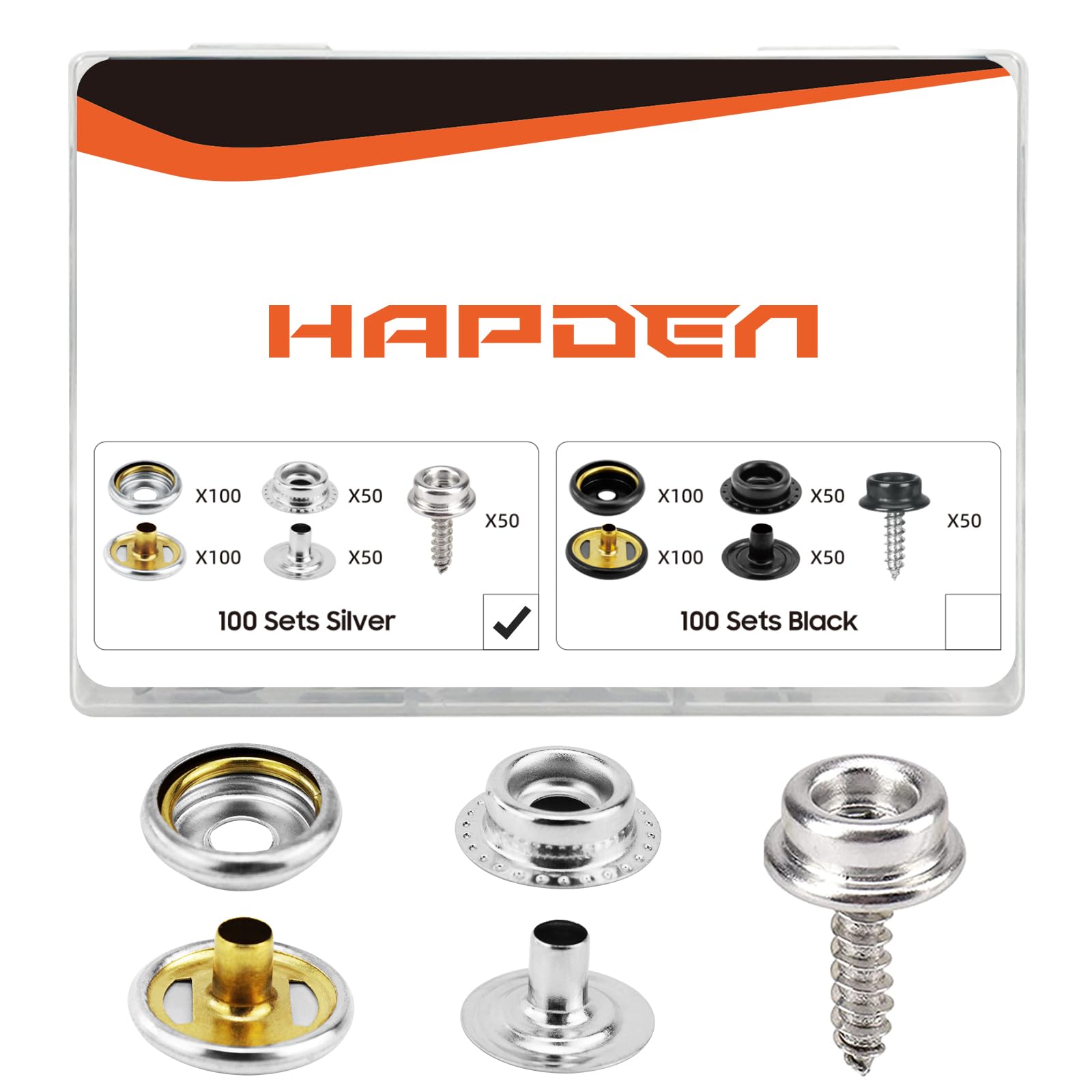 Amazon.com: 350 Pcs Boat Cover Snaps, Canvas Snap Kit & Button Snaps ...