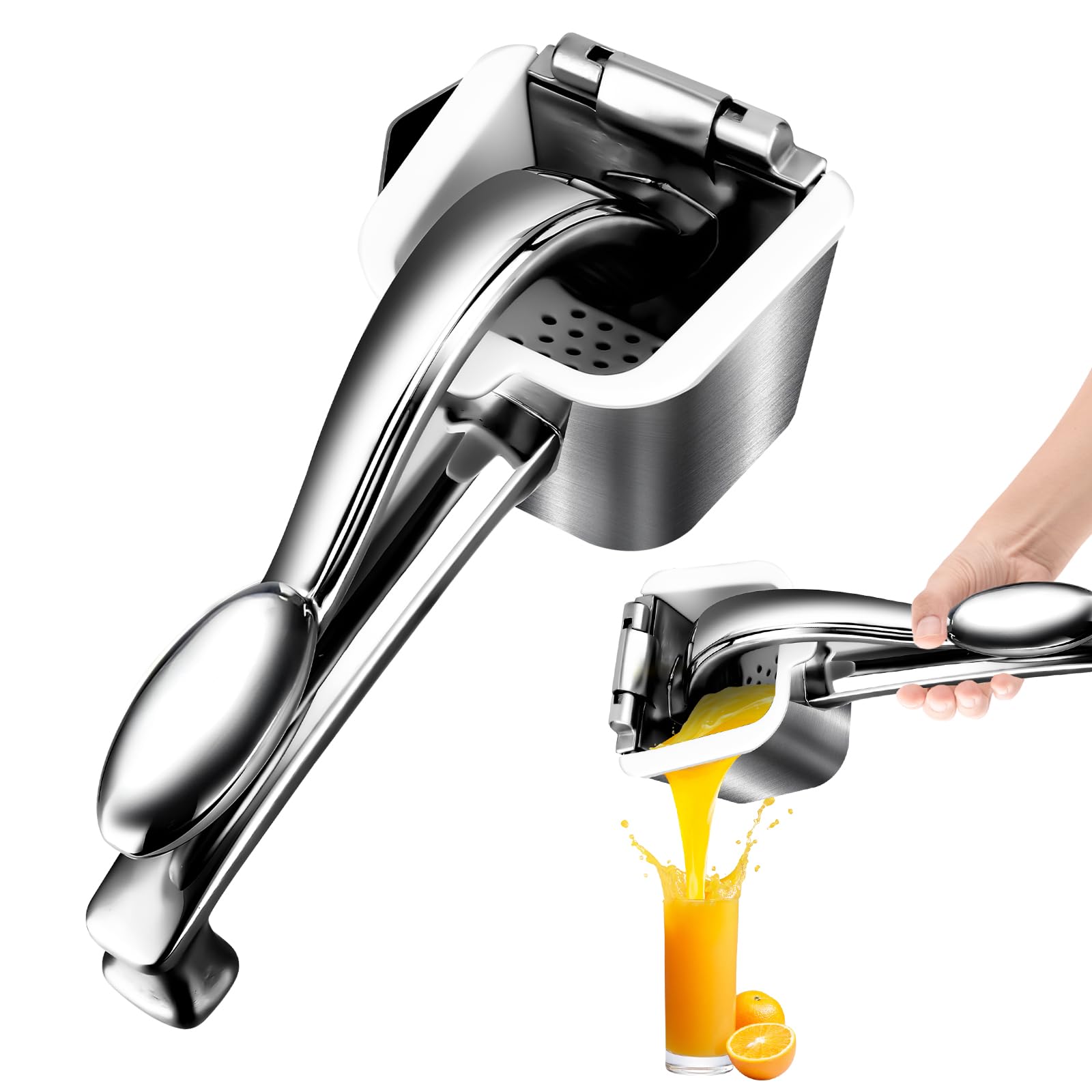 Amazon.com: Lemon Squeezer Stainless Steel-Lemon Juicer Squeeezer & Orange Juicer Squeezer ...