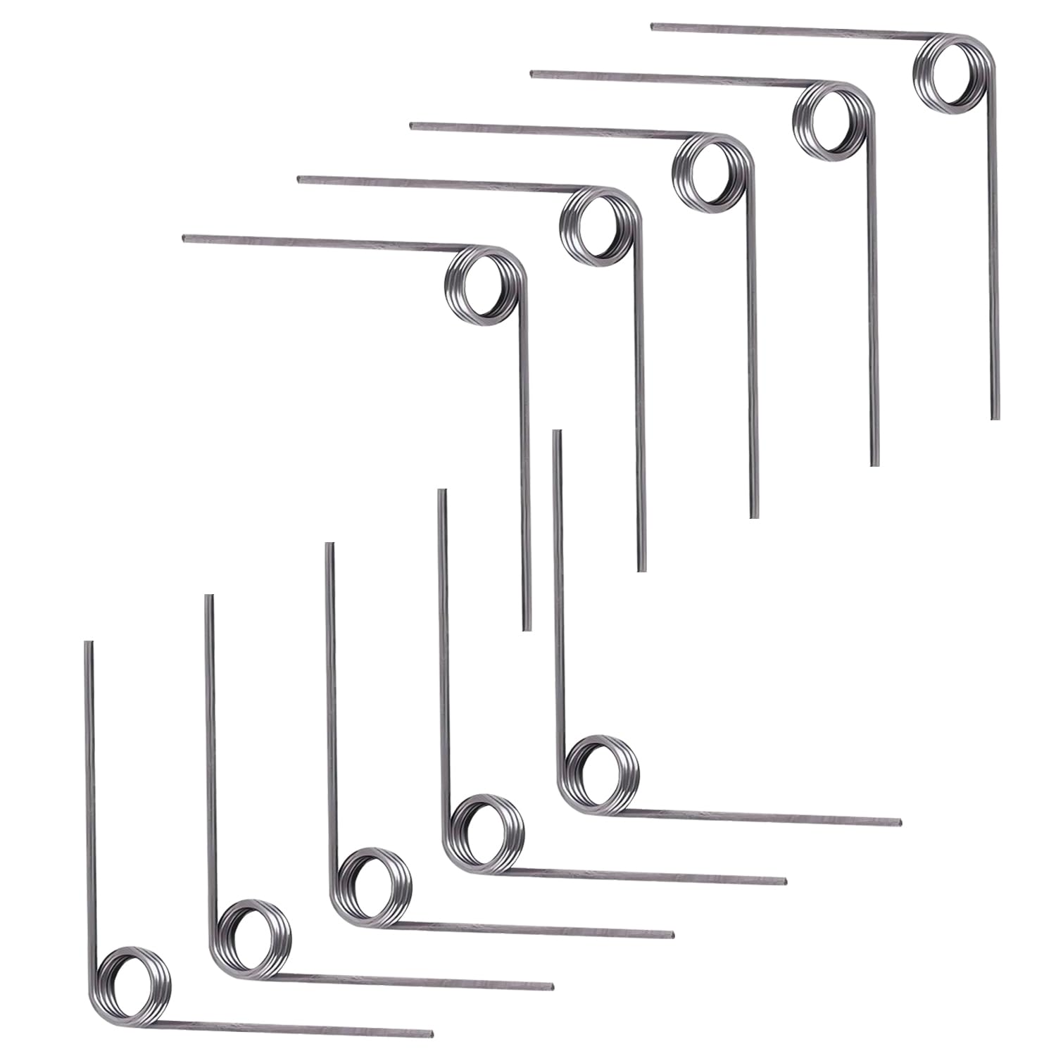 Qrity 10pcs Stainless Steel Torsion Spring, Straight Torsion Spring, 0 ...