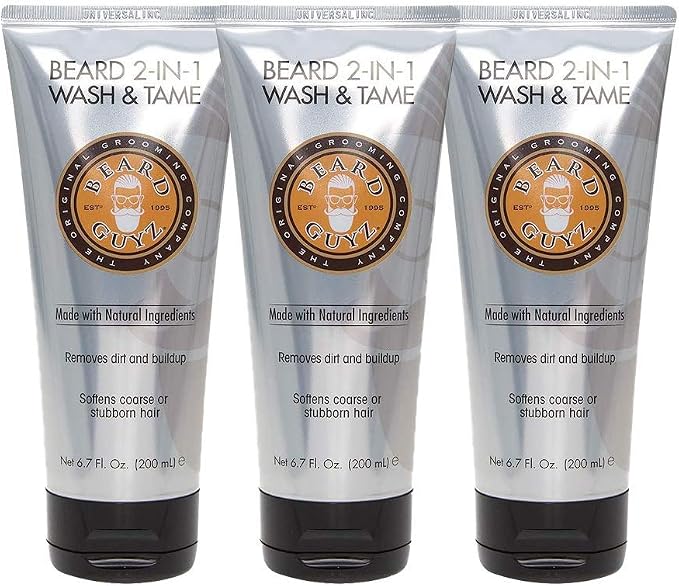 Amazon.com: Beard Guyz 2-in-1 Wash & Tame (6.7 oz Pack of 3) : Beauty ...