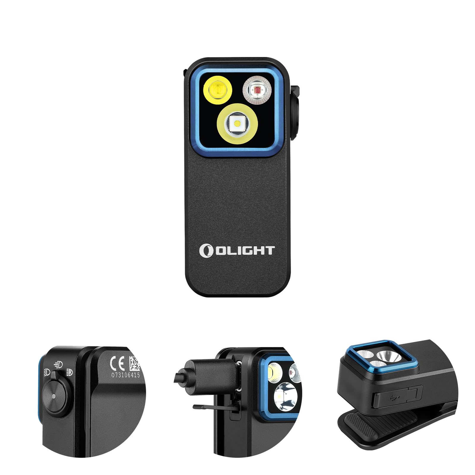 OLIGHT Oclip Pro EDC Flashlight with Flood, Red Light, TriLight Source ...