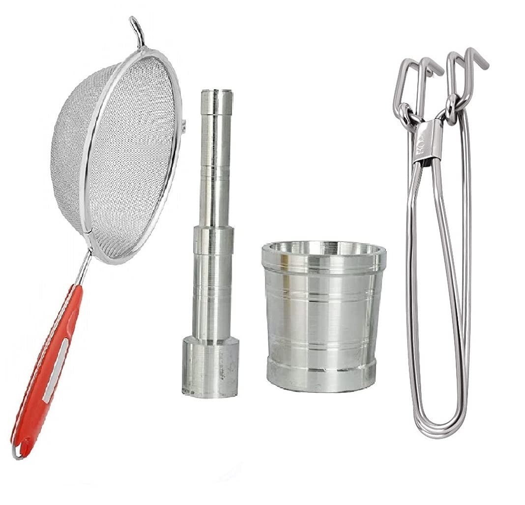 First Front Stainless Steel Combo of Soup Strainer and Aluminium Khal ...