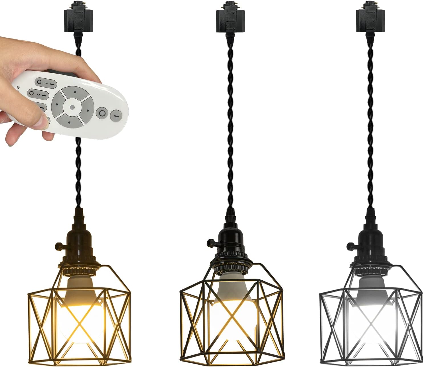 SKIVTGLAMP Industrial Style H-Type Track Pendant Lighting with Cord ...