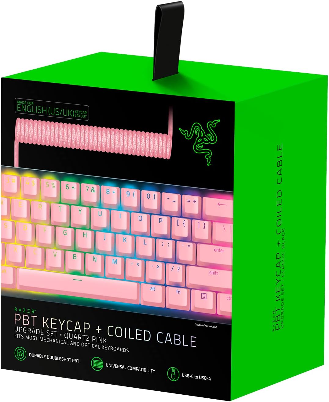 Amazon.co.jp: Razer PBT Keycap Quartz Pink - US ゲーミングキーキャップ メカニカルキーボード ...