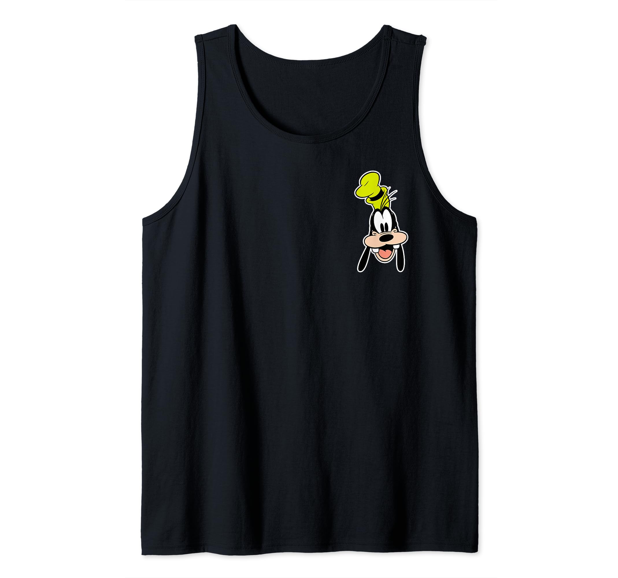Amazon.com: Disney Mickey And Friends Goofy Face Small Pocket Logo Tank ...