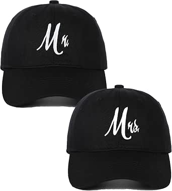 Matching Mr. & Mrs. Baseball Caps, Bridal Gift, Newlywed Honeymoon ...