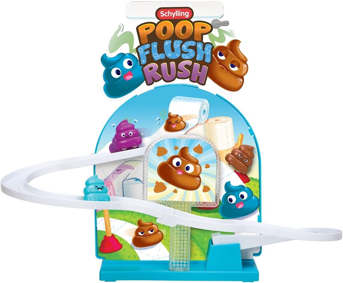 Amazon.com: Schylling Poop Flush Rush Action Game : Toys & Games
