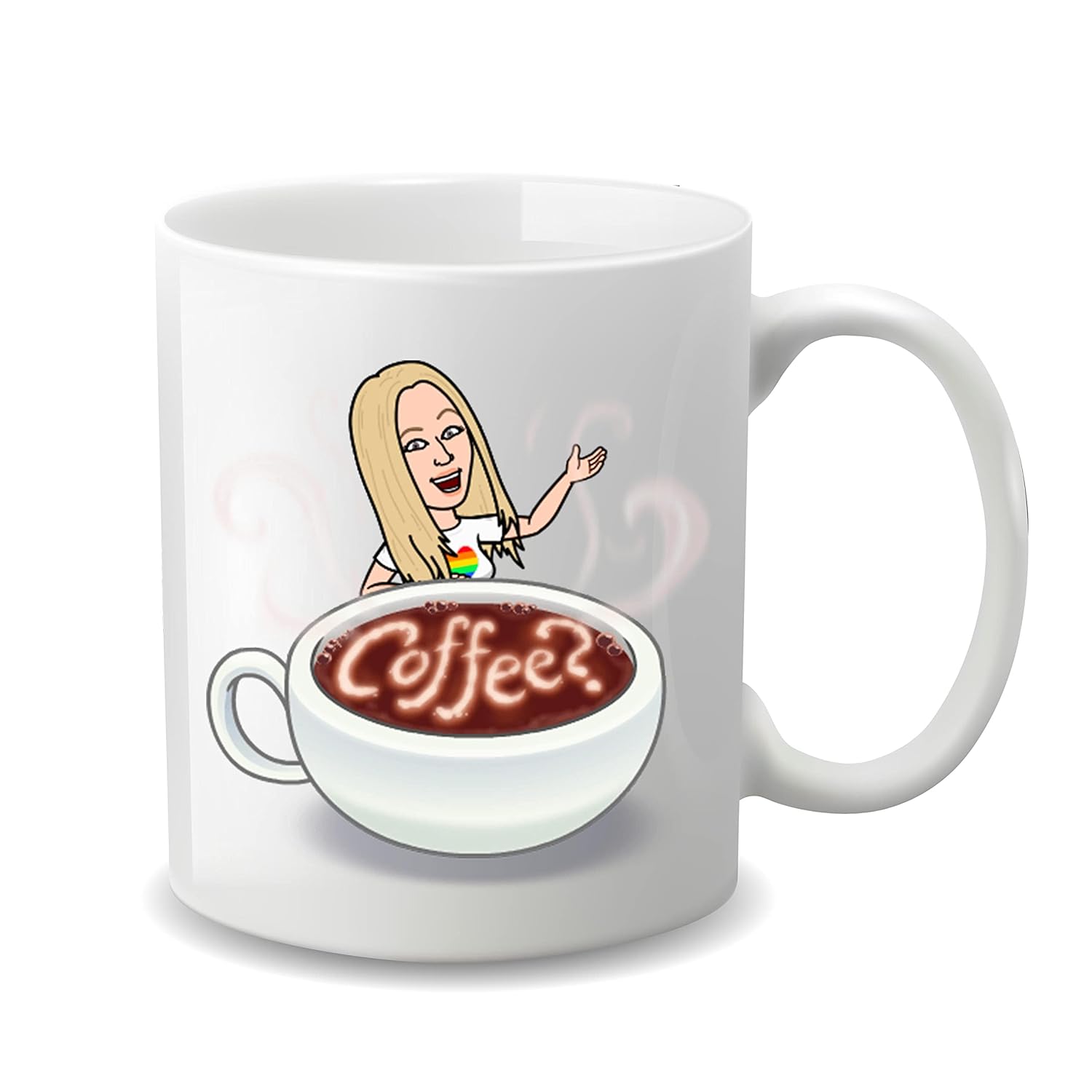 Amazon.com: Crazy Paisley Designs - Personalized Bitmoji Mug (15 oz ...