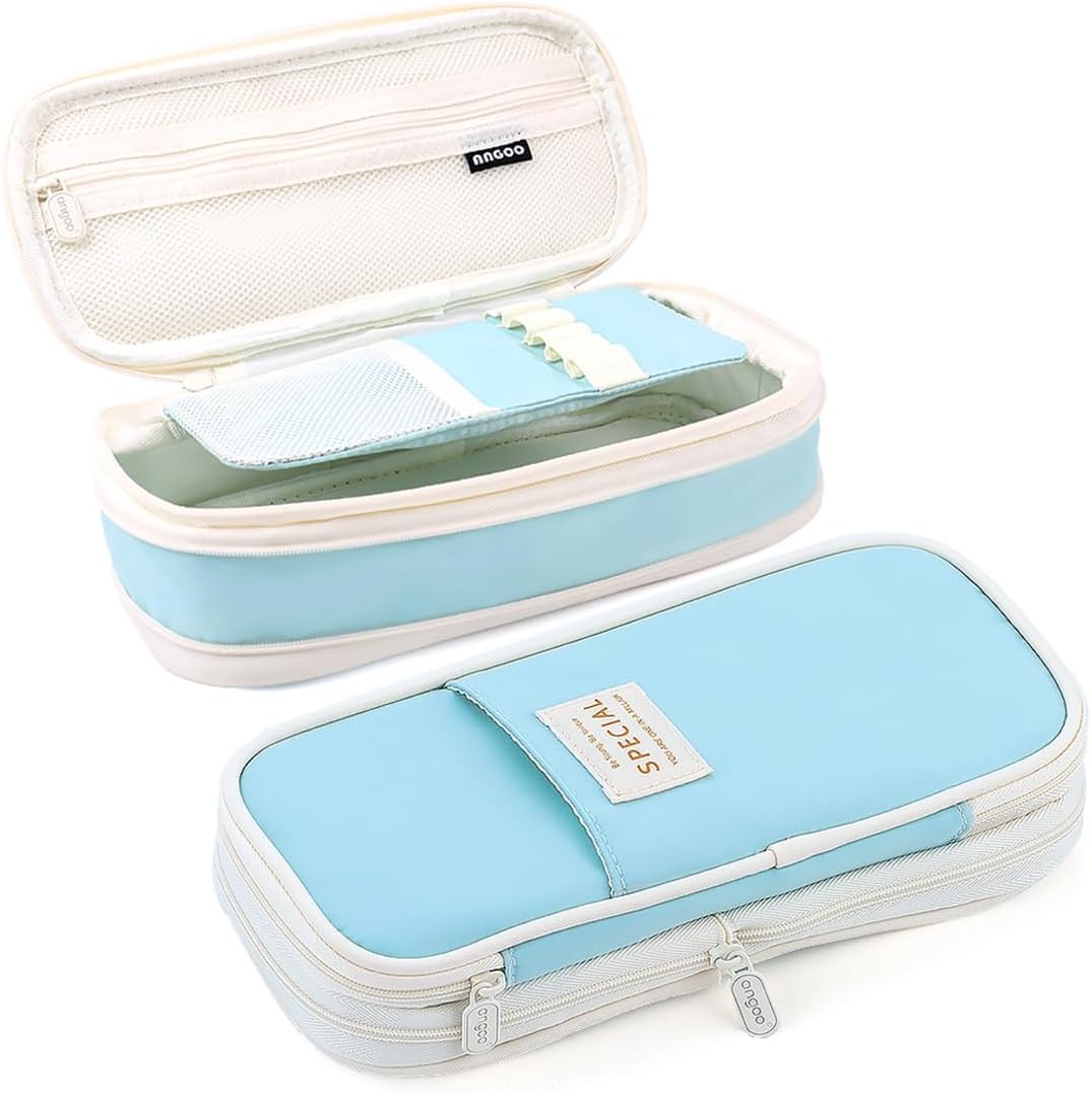 MAMUNU Expandable Pencil case with compartments, Large Capacity Pencil ...