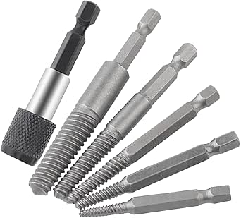 Amazon.co.jp: BEROZA Screw Extractor, Set of 6, Reverse Tap Set ...