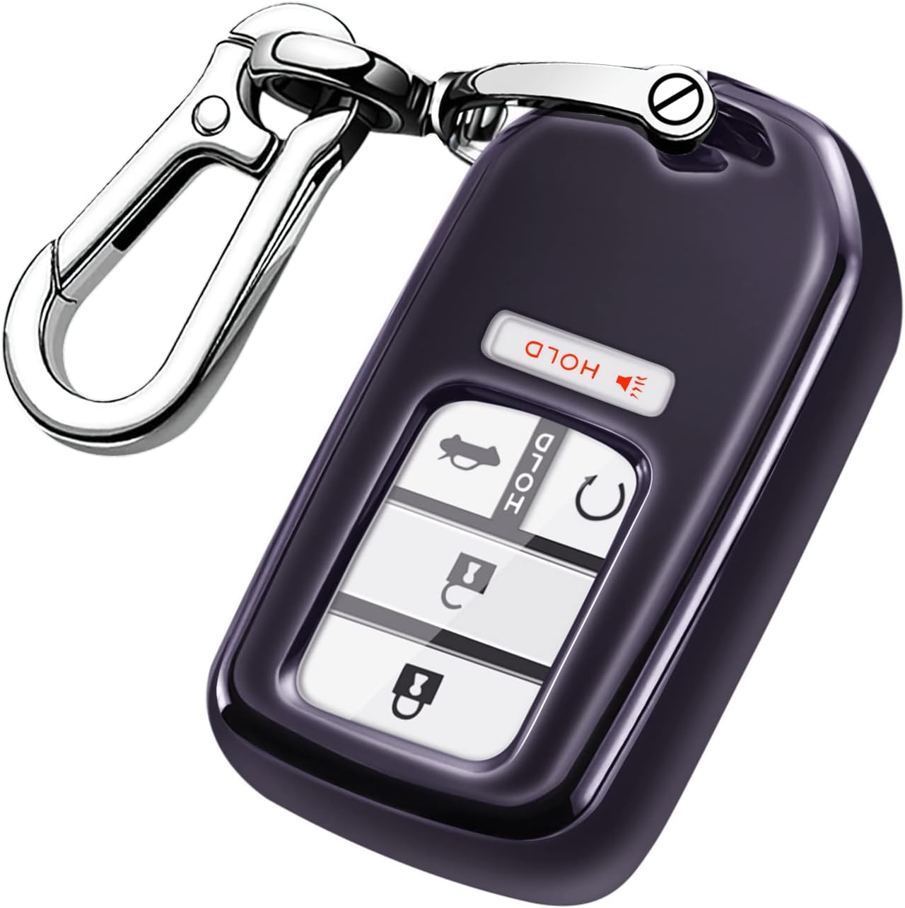 Amazon.com: Sindeda for Honda Key fob Cover with Leather Keychain,Soft ...