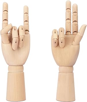 Amazon.com: kukmakri 2 PCS 12 inch Hand Model Wooden Mannequin Hand for ...