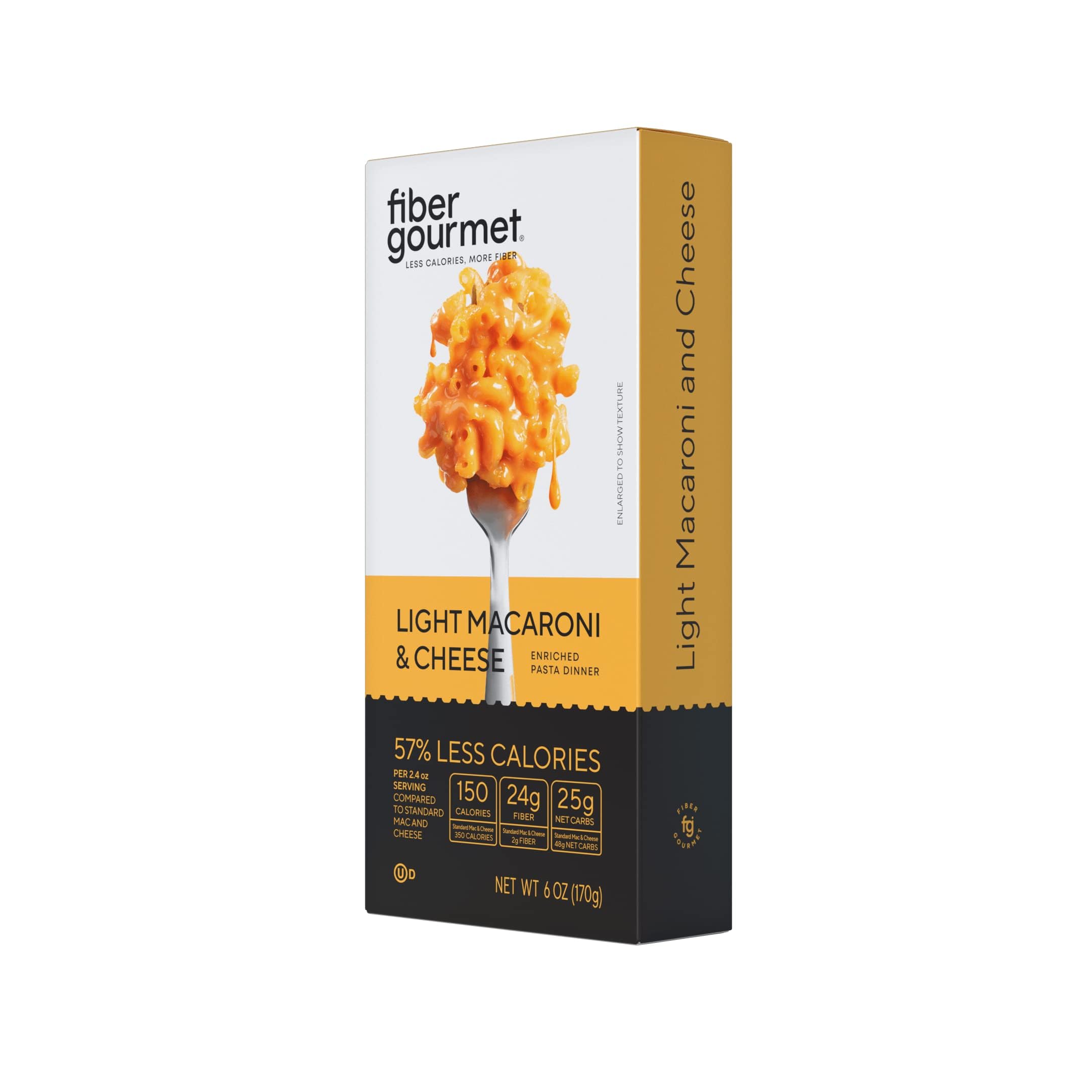 Amazon.com : Fiber Gourmet Mac and Cheese - Healthy & Cheesy Macaroni Noodles - Fiber-Rich, Low ...