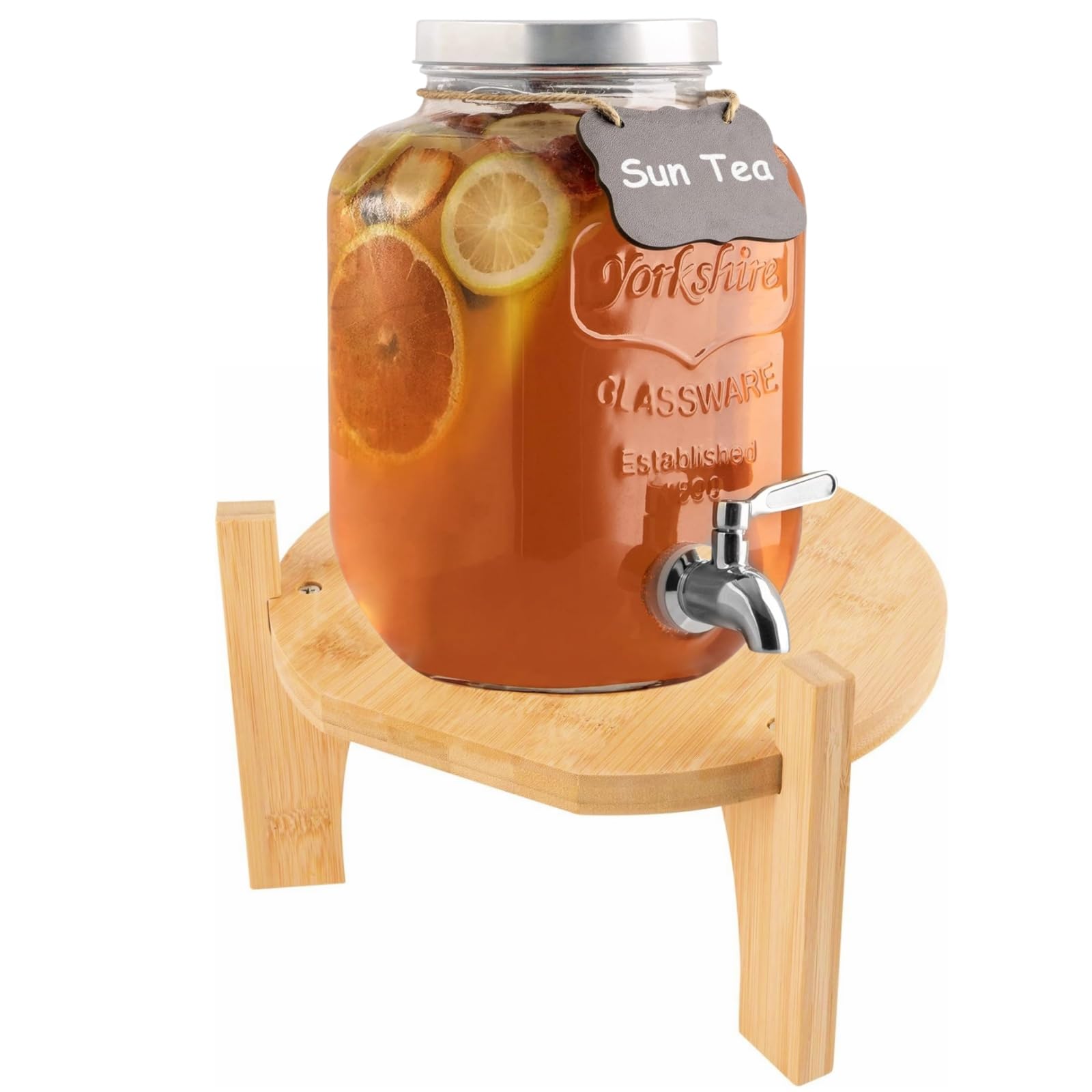 Snapklik.com : Beverage Dispenser Stand Only, Bamboo Drink Dispenser ...