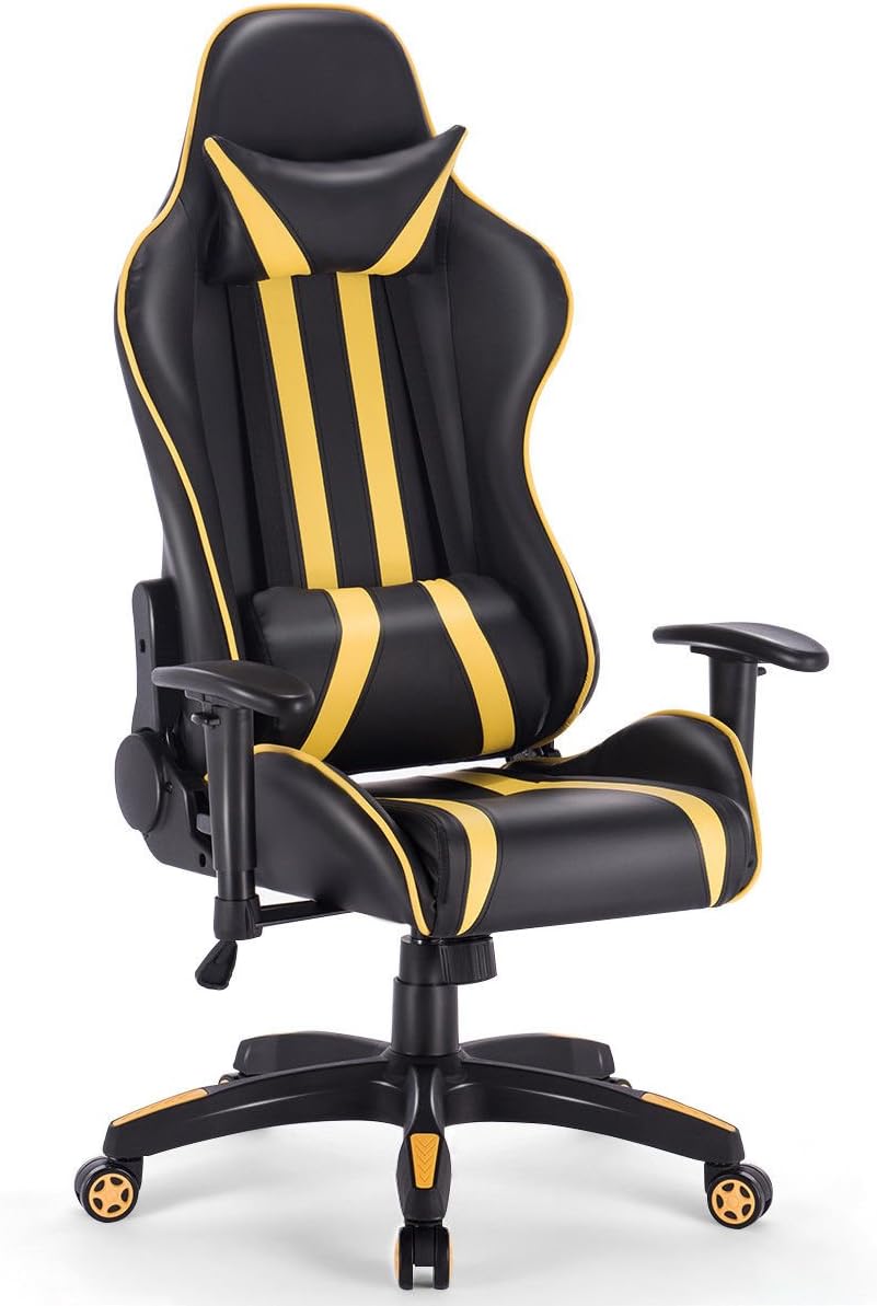 Amazon.com: Giantex Swivel Racing Style Gaming Chair w/Lumbar Support ...