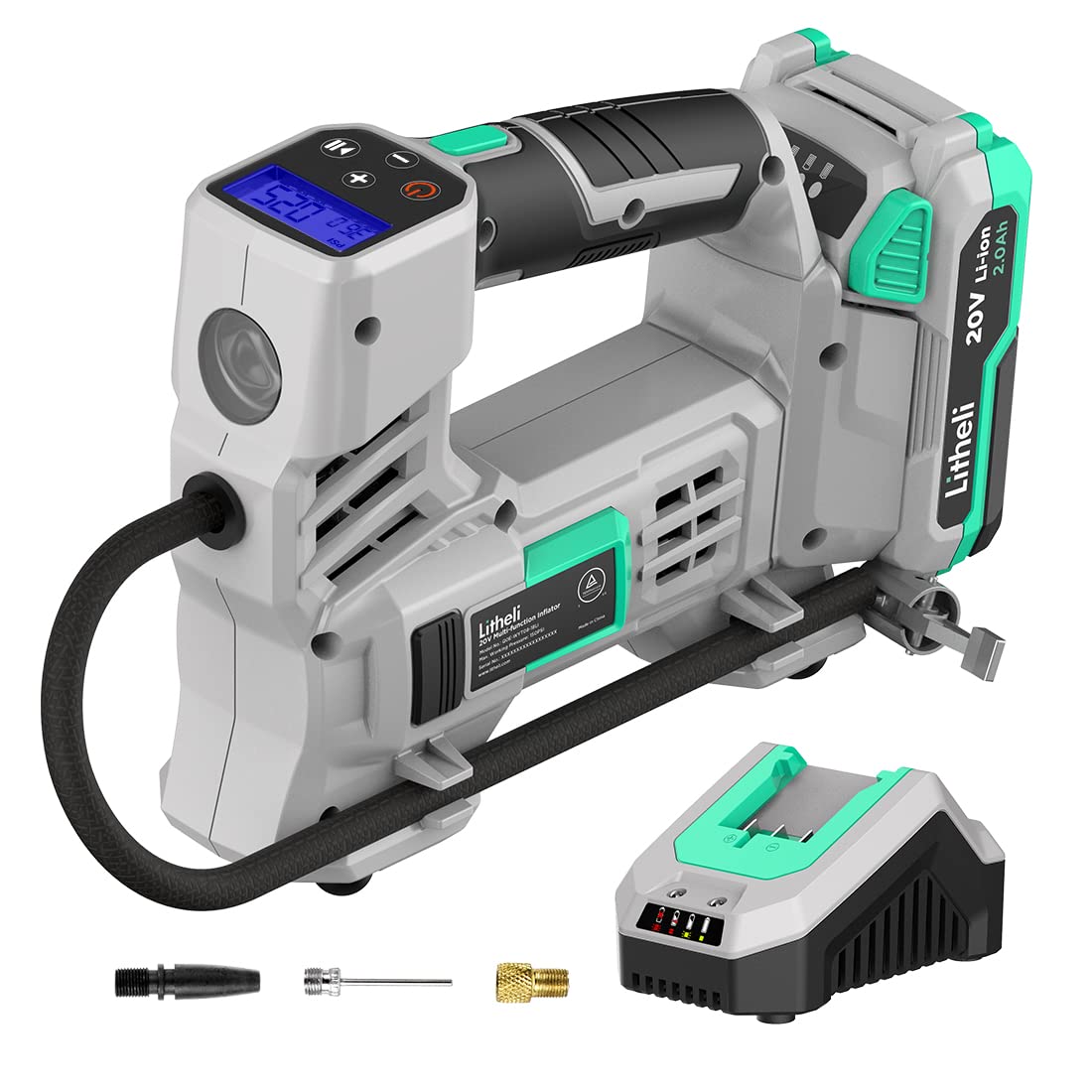 Litheli 20V Air Compressor Tire Inflator Portable Air Pump for Car ...