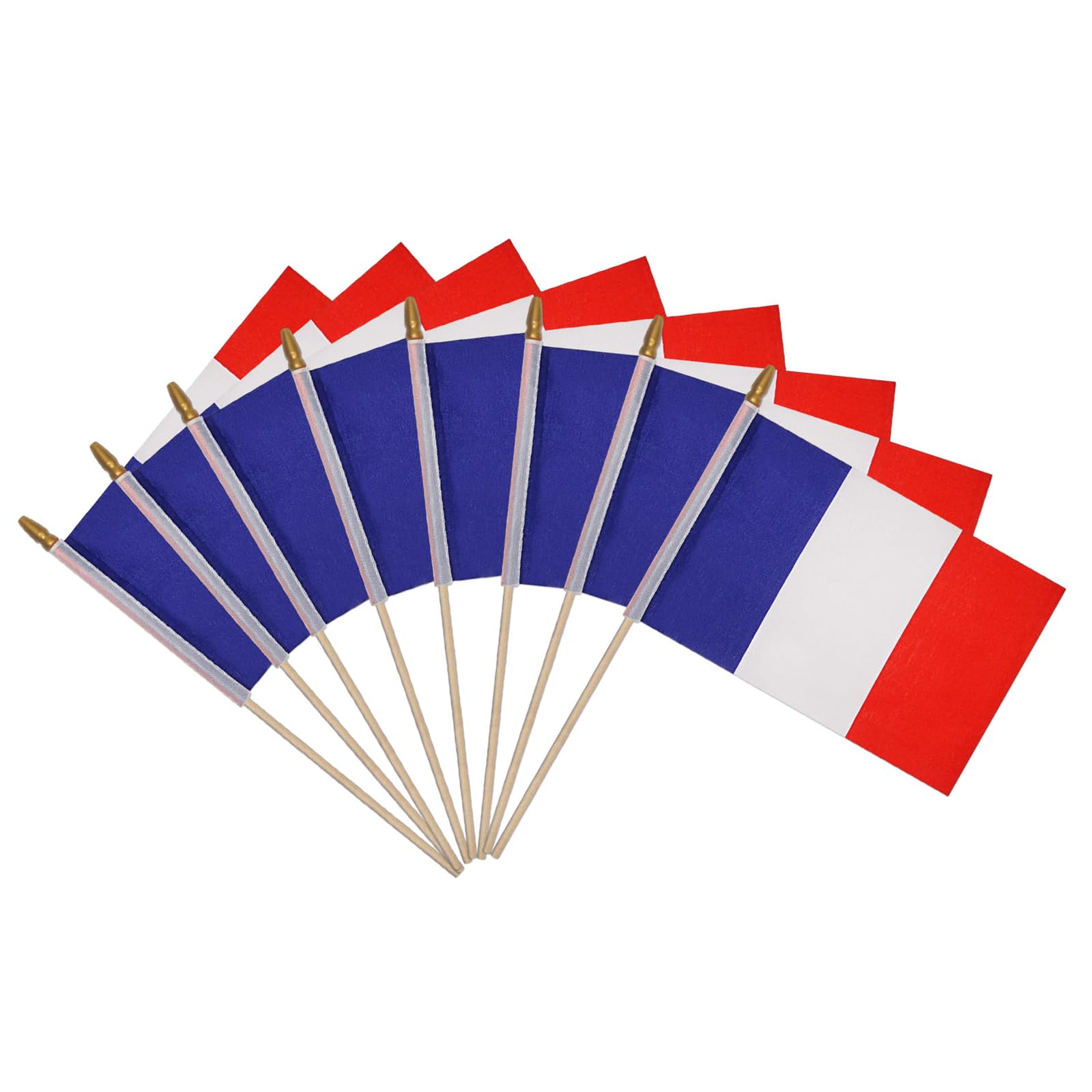 Amazon.com : GSYLPFT 12 Pack French Flags on Sticks France Small Mini ...