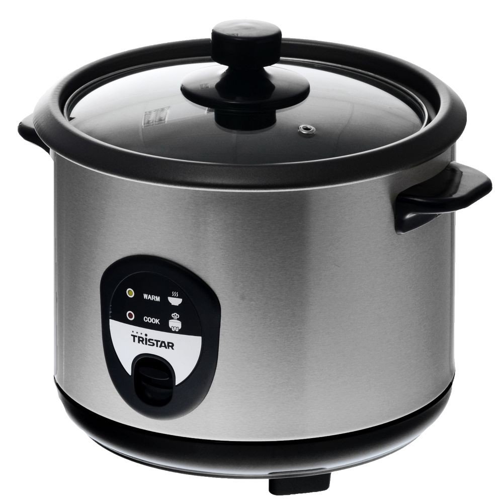 Tristar RK Rice Cooker, Boil Dry Protection, Black Stainless Steel ...