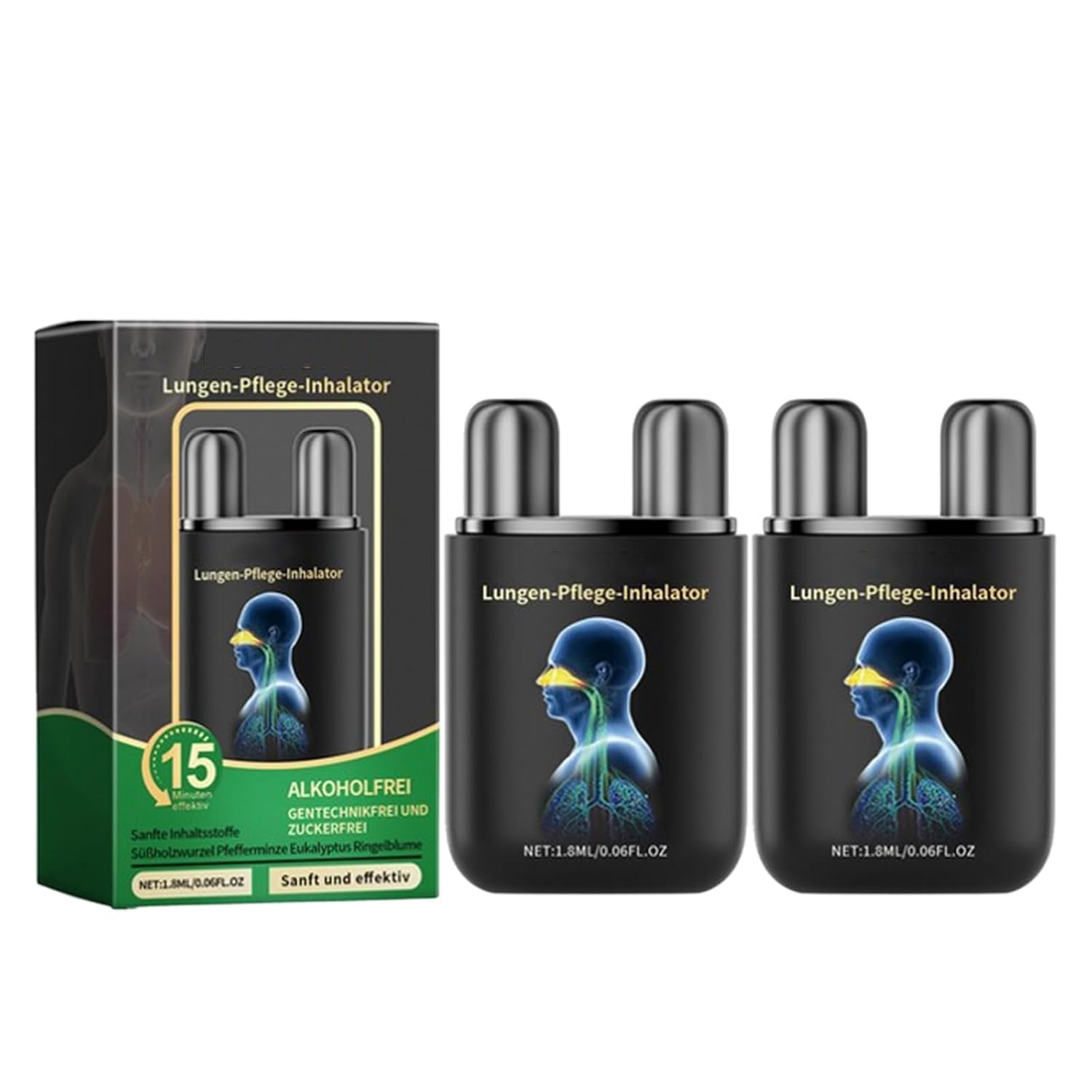 Amazon.com : Herbal Lung Cleansing Inhaler, HerbalBreathe Respiratory ...