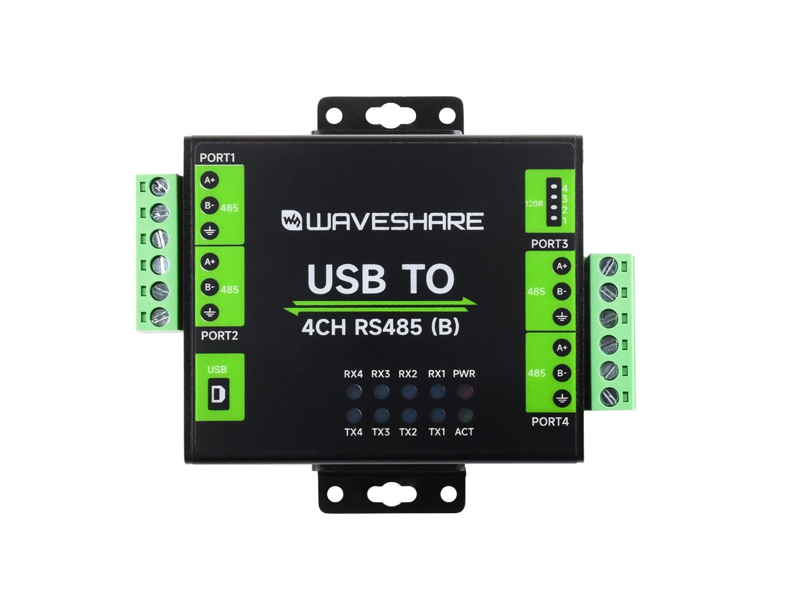 Jual Waveshare Modbus RTU IO 8CH Industrial 8-Ch Digital Input & Output ...