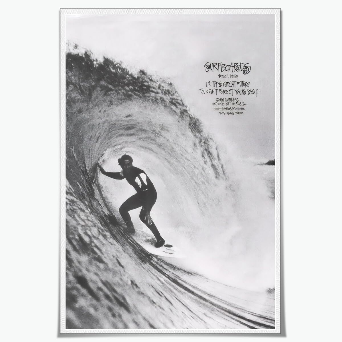 Amazon.com: Vintage Beach Surf Poster Canvas Wall Art Black and White ...