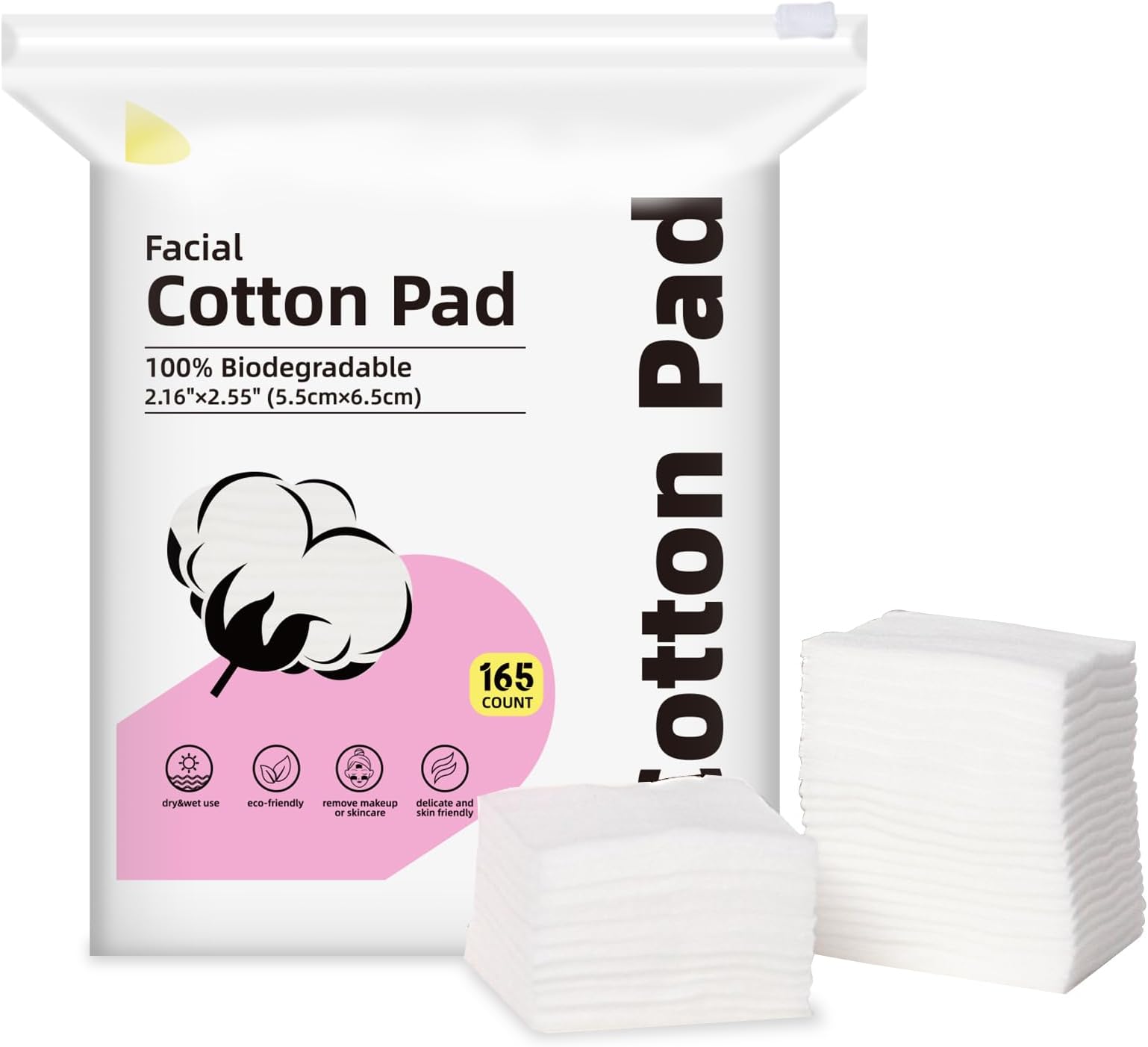 Amazon.com: Organic Cotton Pads (450 Count (Pack of 3), Large & Pressed ...