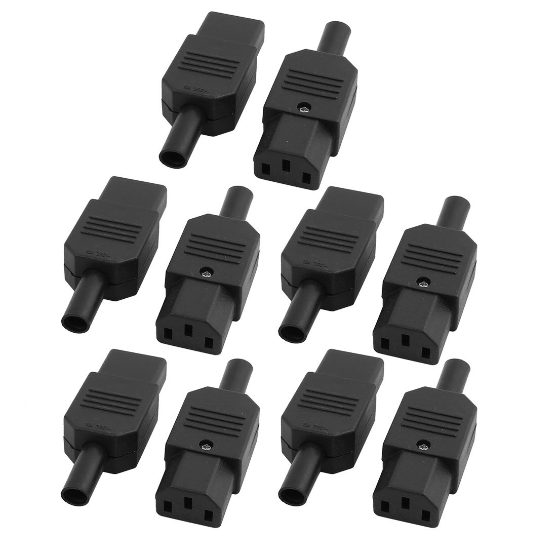 sourcing map 10pcs 10A AC 250V IEC Type Plug C13 Female Rewireable ...