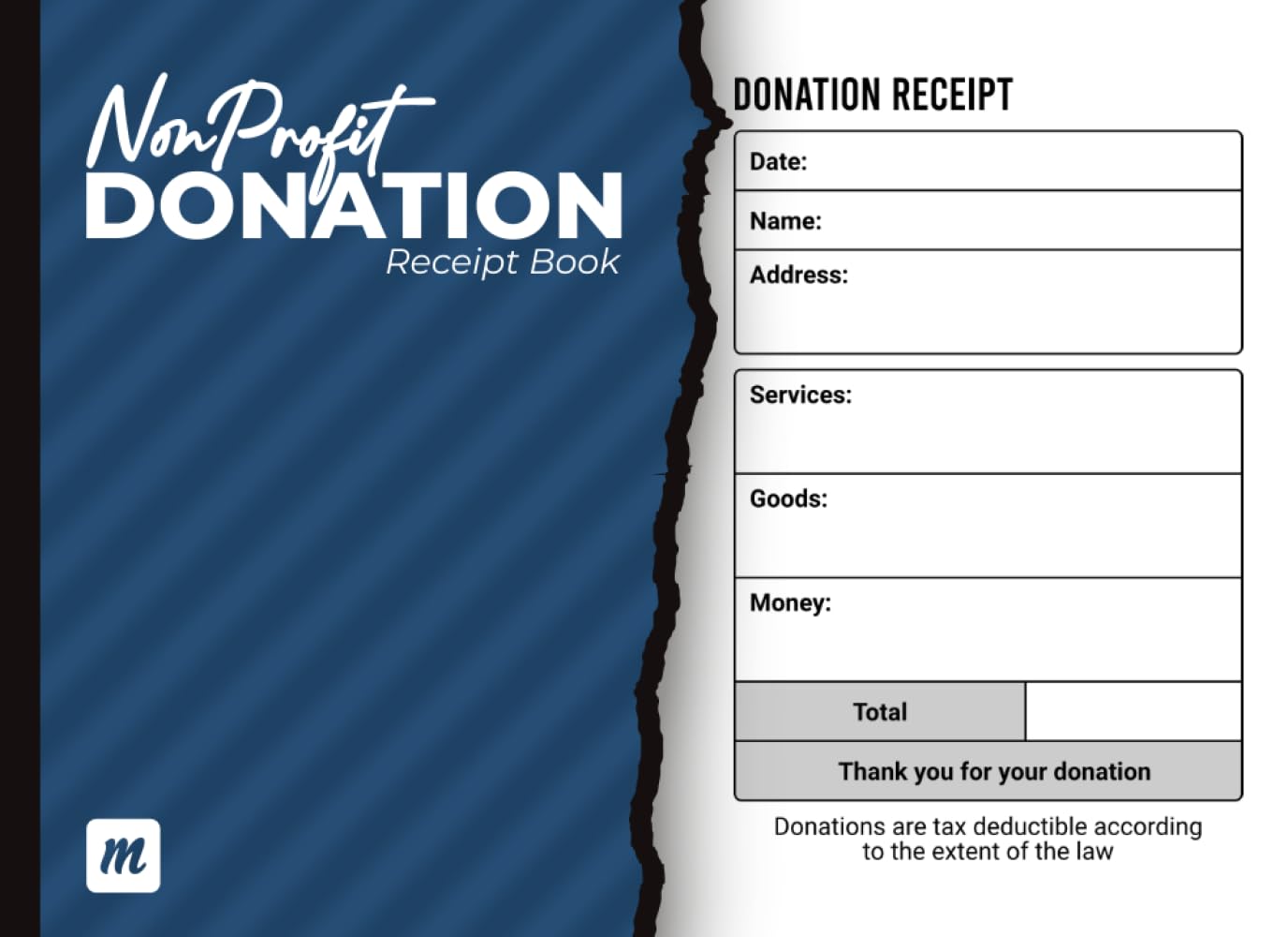 Nonprofit Donation Receipt Book: Non-Profit Donation Receipt Form To Record and Track Charitable ...