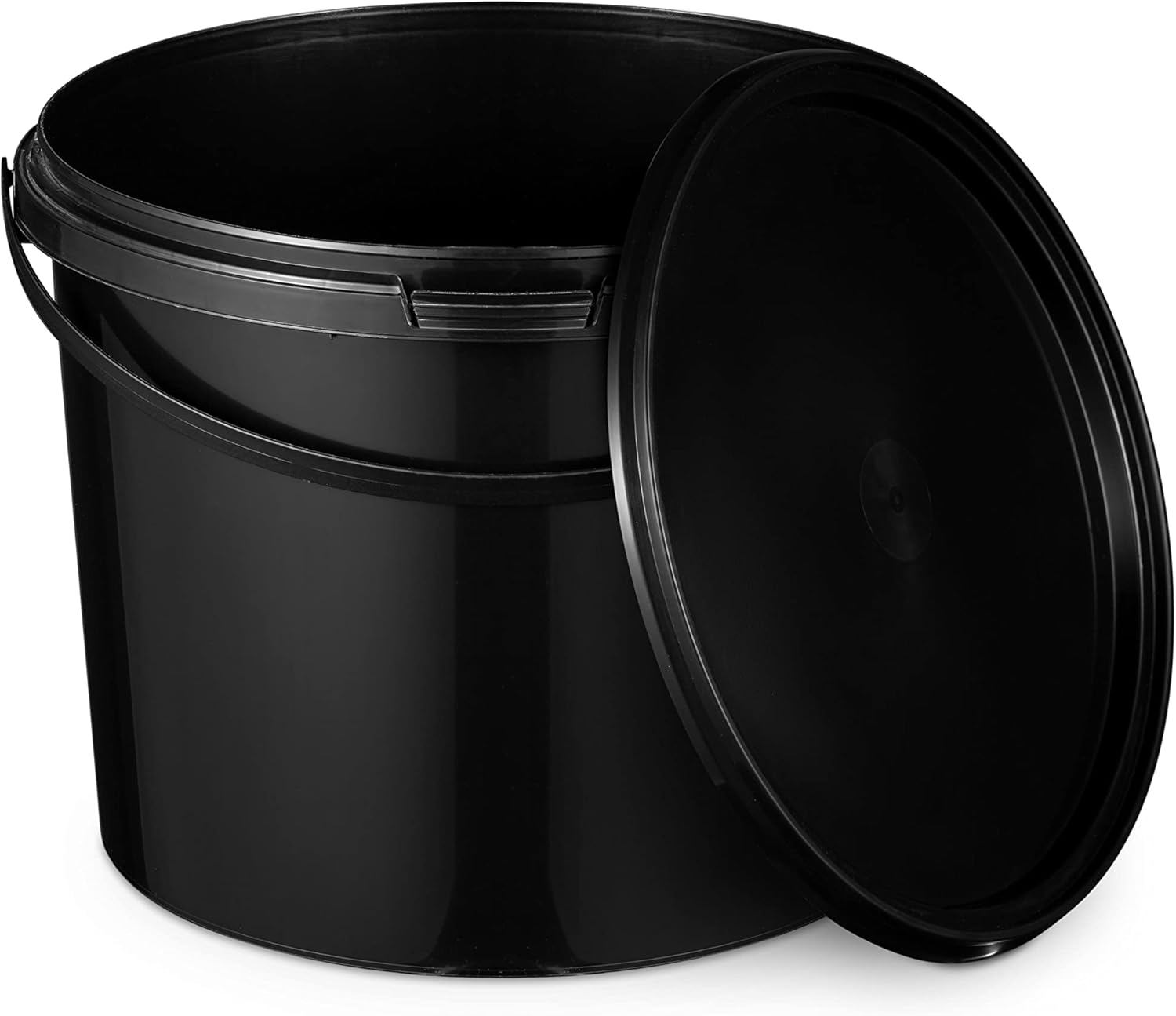 BenBow Seau avec Couvercle 10L Noir 1x 10 Litre - apte au Contact ...