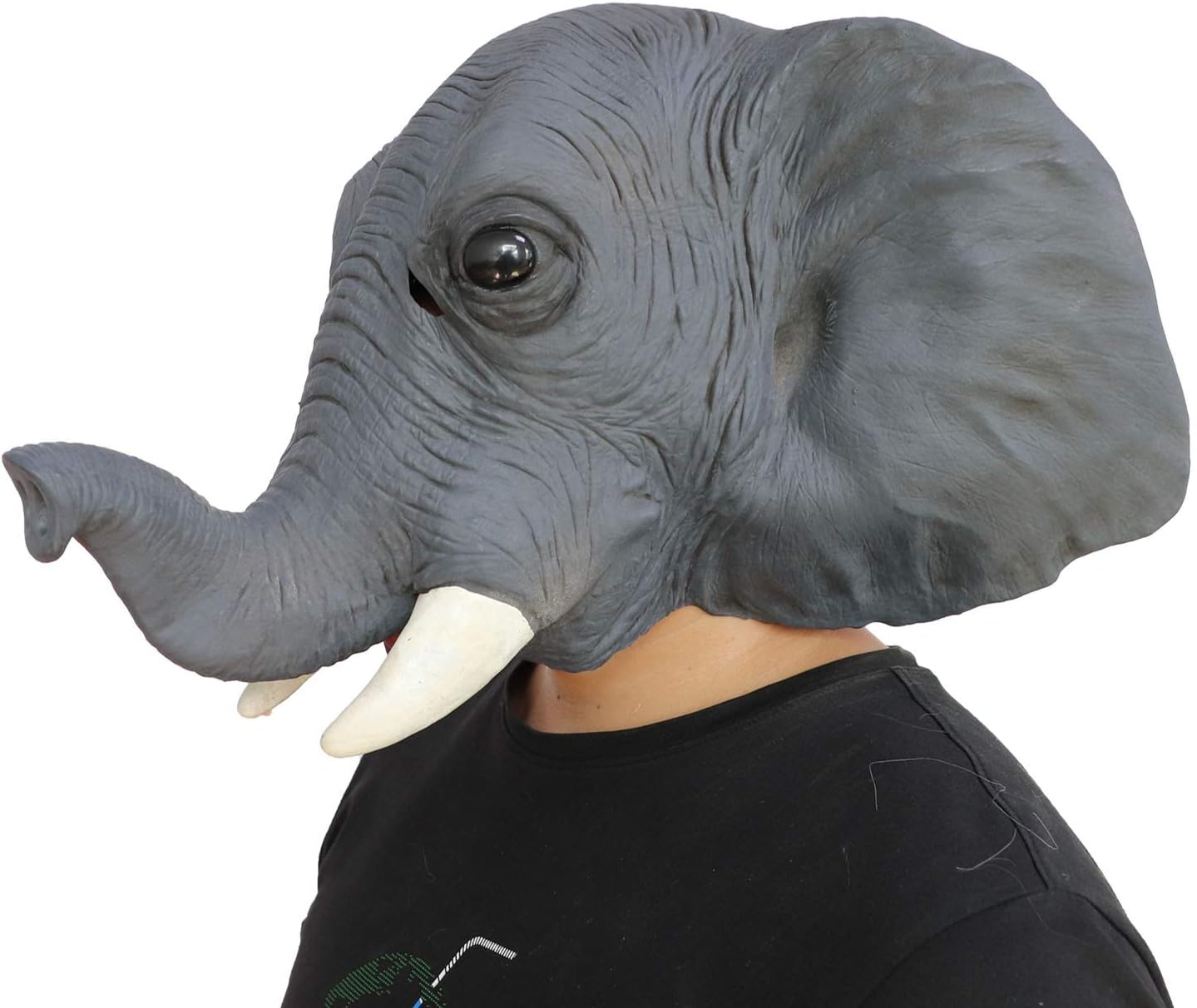 Amazon.com: ifkoo Deluxe Latex Elephant Mask Novelty Creepy Halloween ...