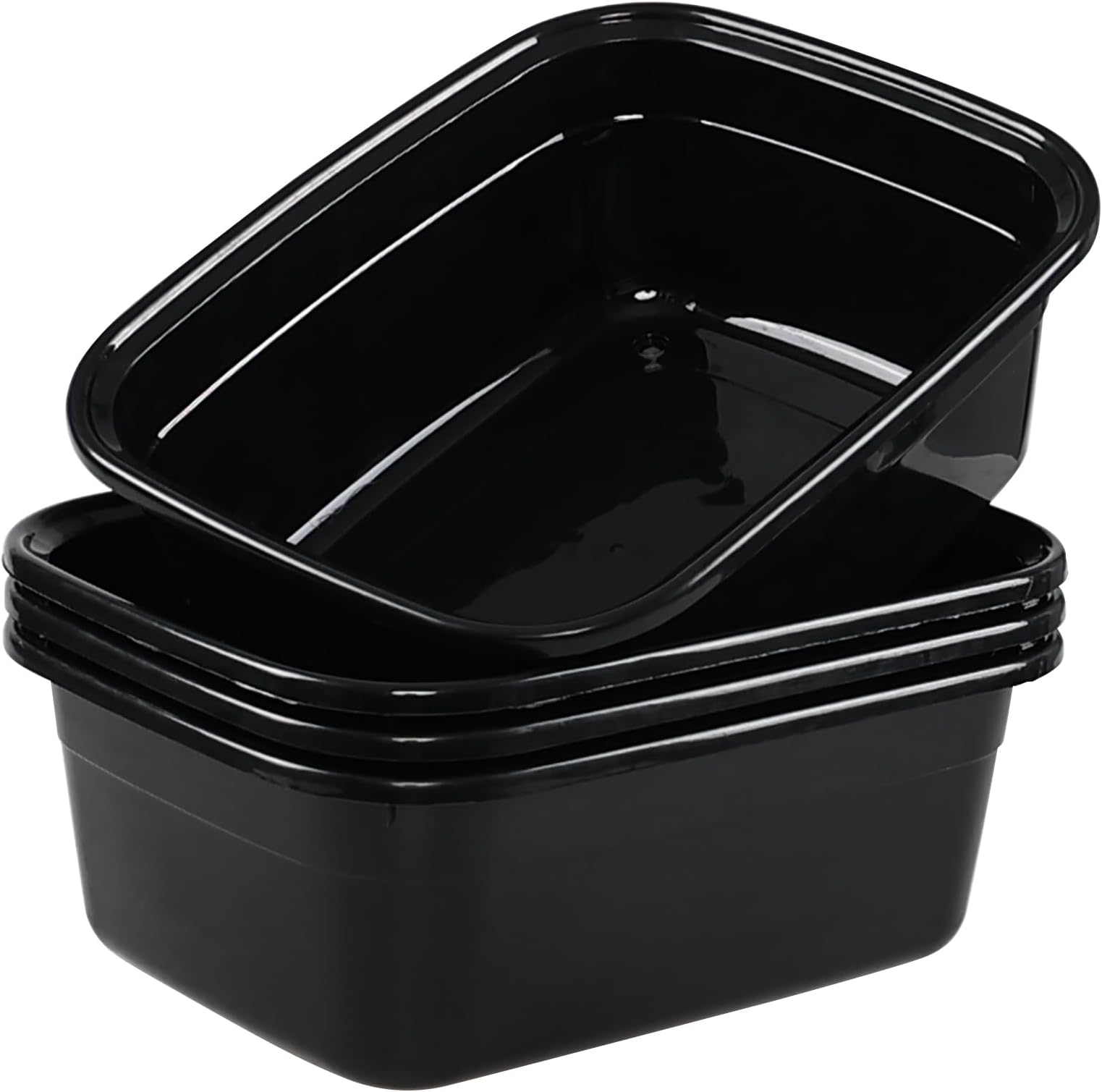 Amazon.com: Sandmovie 18 Quart Plastic Dish Basin, Shallow Plastic Sink ...