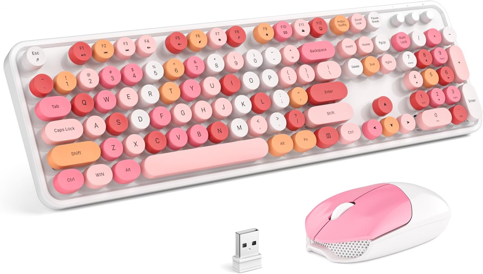 Amazon.com: MOFII Wireless Keyboard and Mouse Combo,2.4GHz Retro Full ...