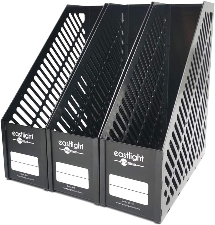 Eastlight Magazine Holder, Black, Pack of 3 : Amazon.co.uk: Stationery ...
