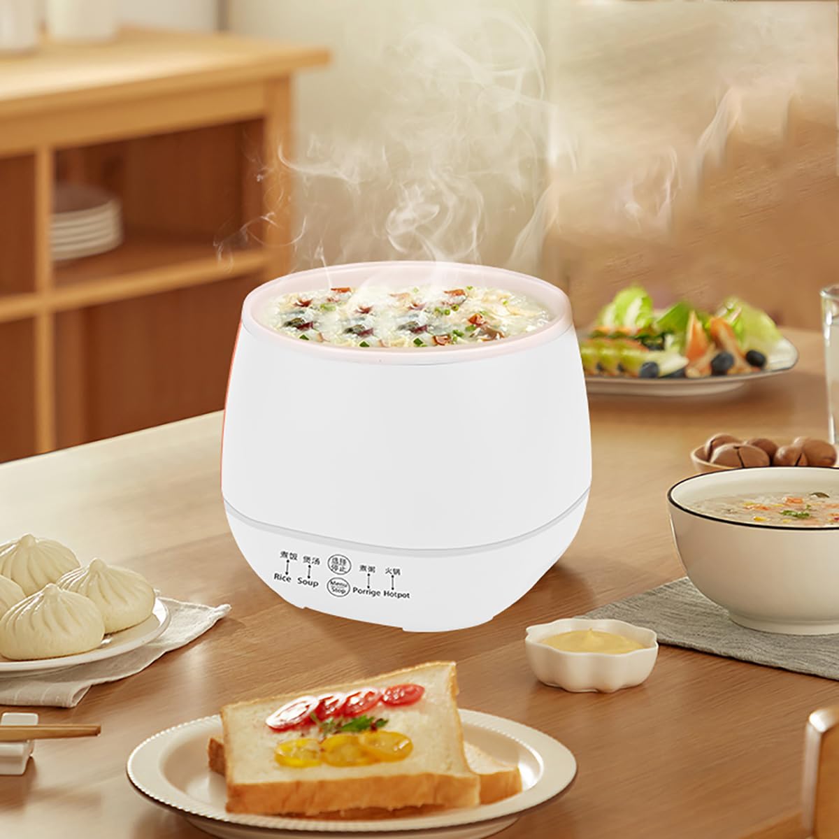 Electric Rice Cooker with Glass Lid 1.8L Rice Cooker Pot with Keep Warm ...