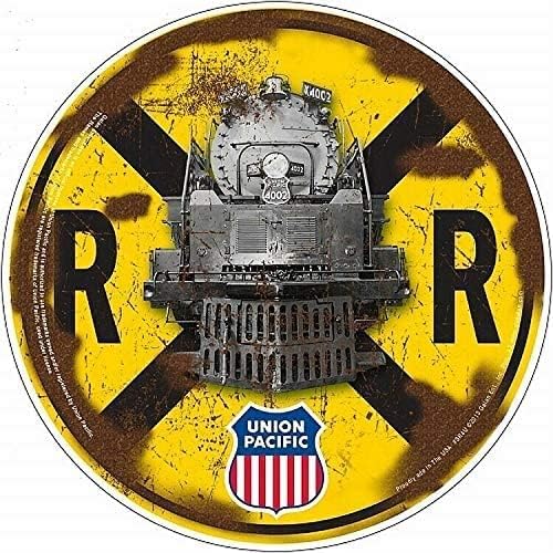 Amazon.com: Union Pacific Railroad Crossing Round Metal Sign 12 ...