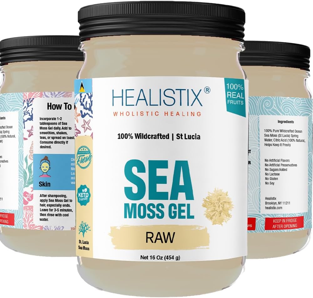 Amazon.com: Irish Sea Moss Gel Organic Raw - Wildcrafted Superfood ...