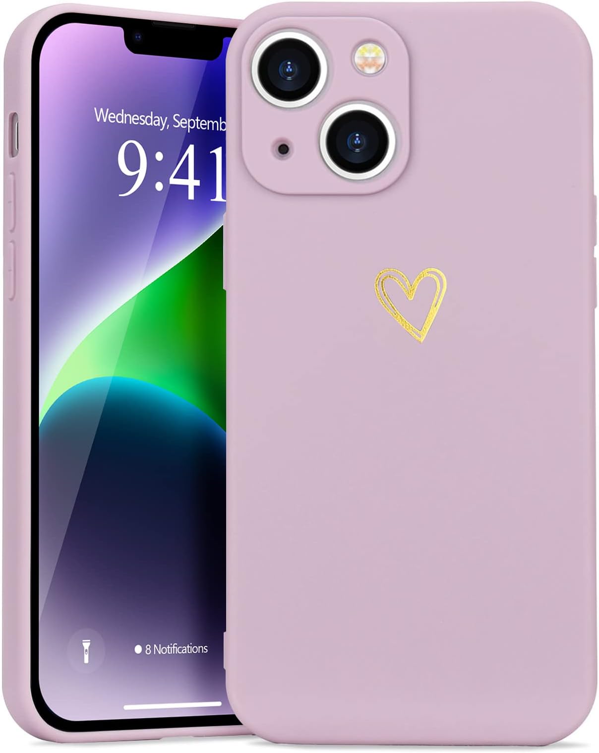 Teageo Hülle kompatibel mit iPhone 14 Plus, Gold galvanisiertes TPU ...