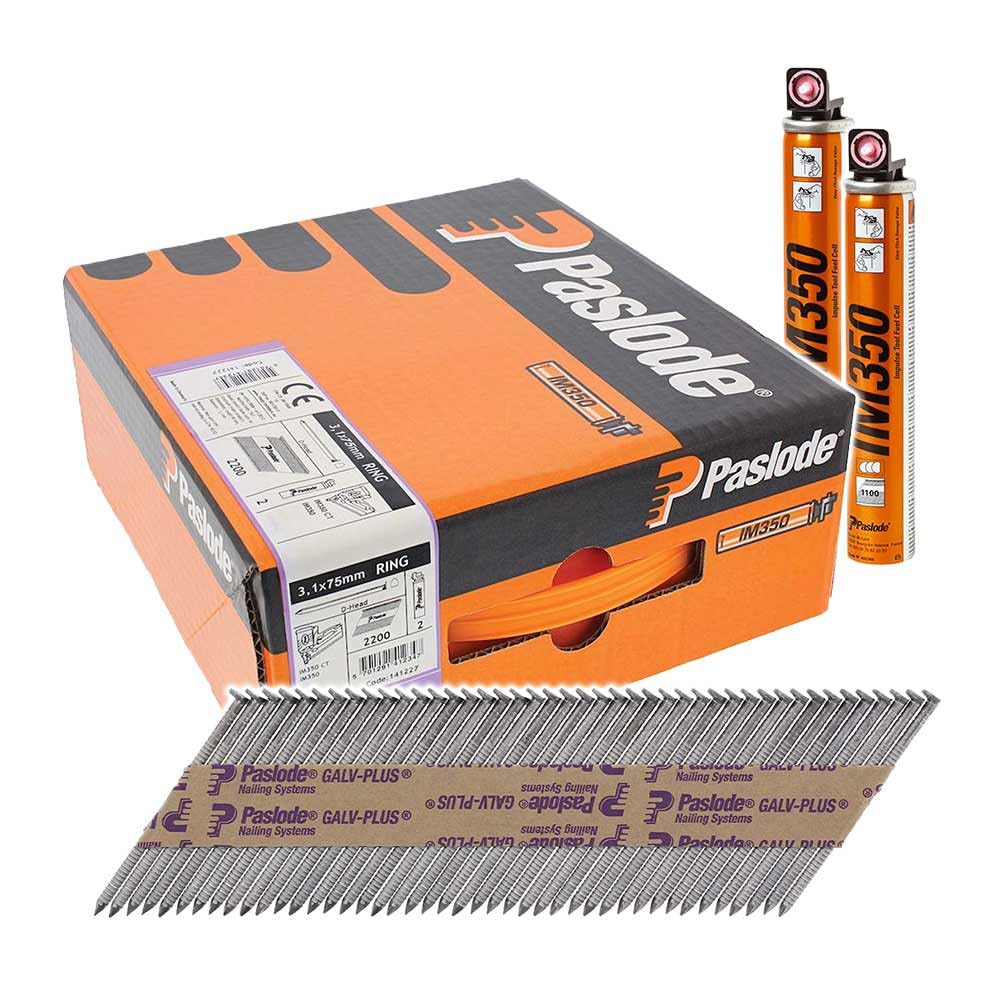 Paslode Impulse Packs – Galvanised Plus (Ribbed) : Amazon.co.uk: DIY ...