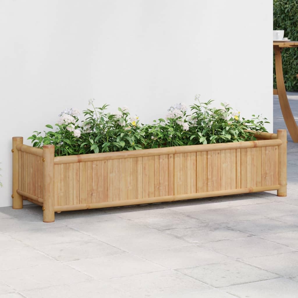 Deep Bamboo 6 Planter Boxes Bamboo Pots | Pots & Planters | Haxnicks