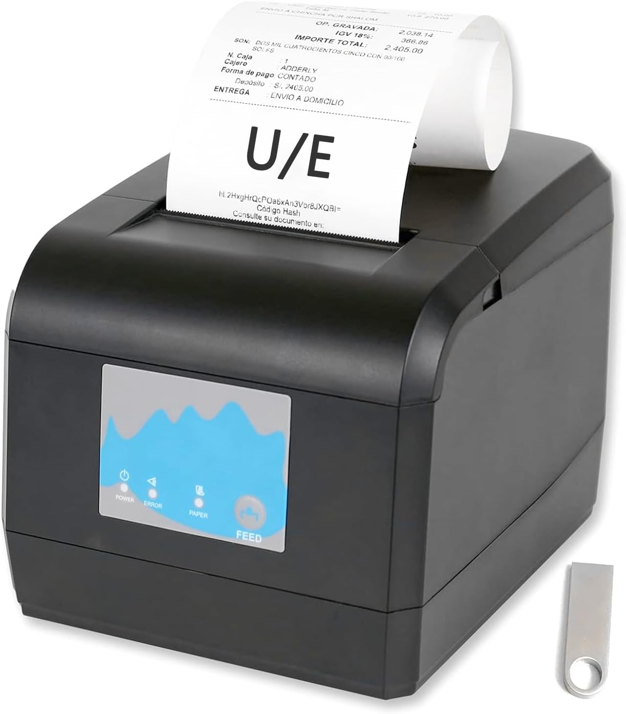 Amazon.com: WODEMAX 58mm (2 1/4") Mini Sized Wired Thermal Receipt ...