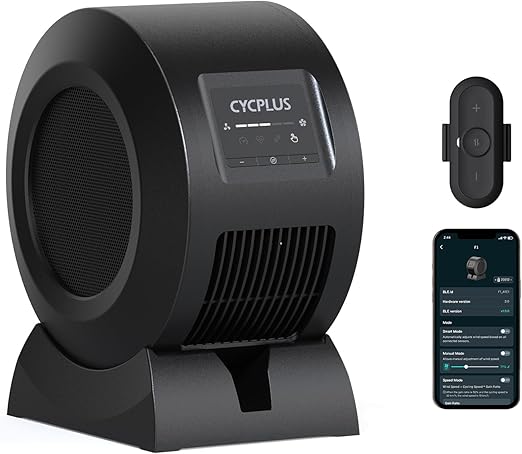 Amazon.com: CYCPLUS Smart Indoor Cycling Fan, BLDC Motor Drive, 5 Speed ...