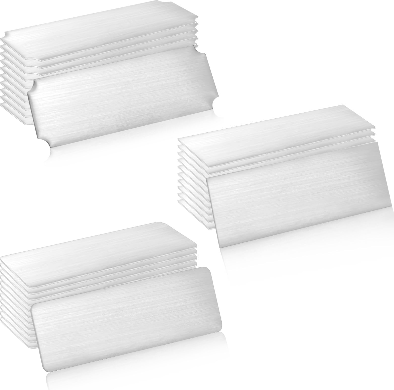 Amazon.com: Therwen 30 Pcs Name Plates Laser Engraved Brushed Stainless ...